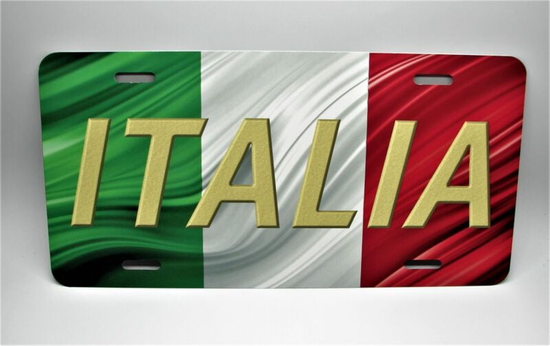 ITALIAN ITALY ITALIA FLAG METAL CAR NOVELTY LICENSE PLATE AUTO TAG ...