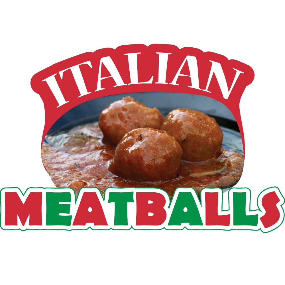 ITALIAN MEATBALLS 36" Concession Decal sign cart trailer stand sticker ...