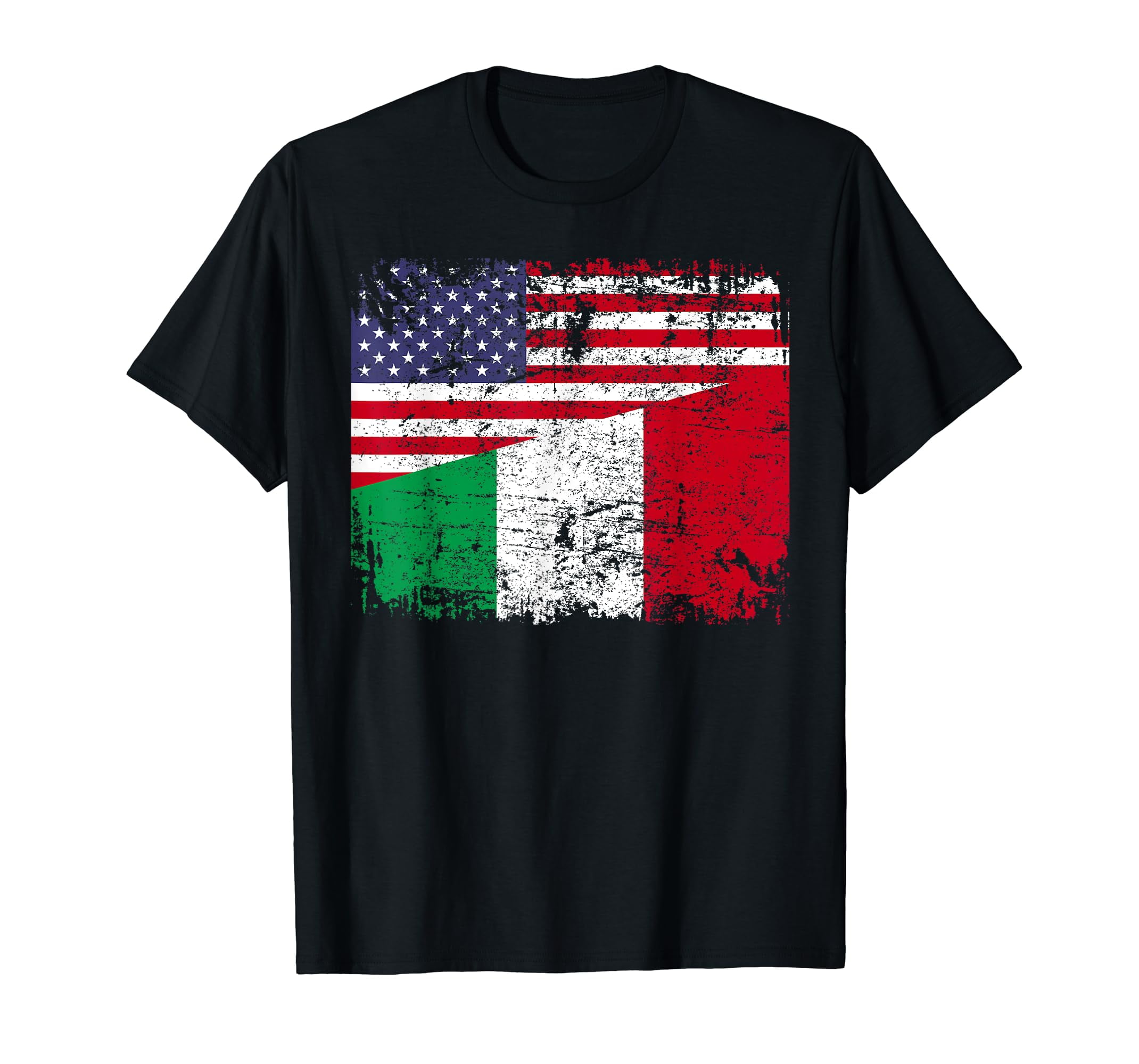 ITALIAN ROOTS | Half American Flag | USA ITALY FLAG T-Shirt - Walmart.com