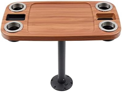 ITC Boat Table Set - 18"x34" Removable Pontoon Boat Table with Pedestal ...