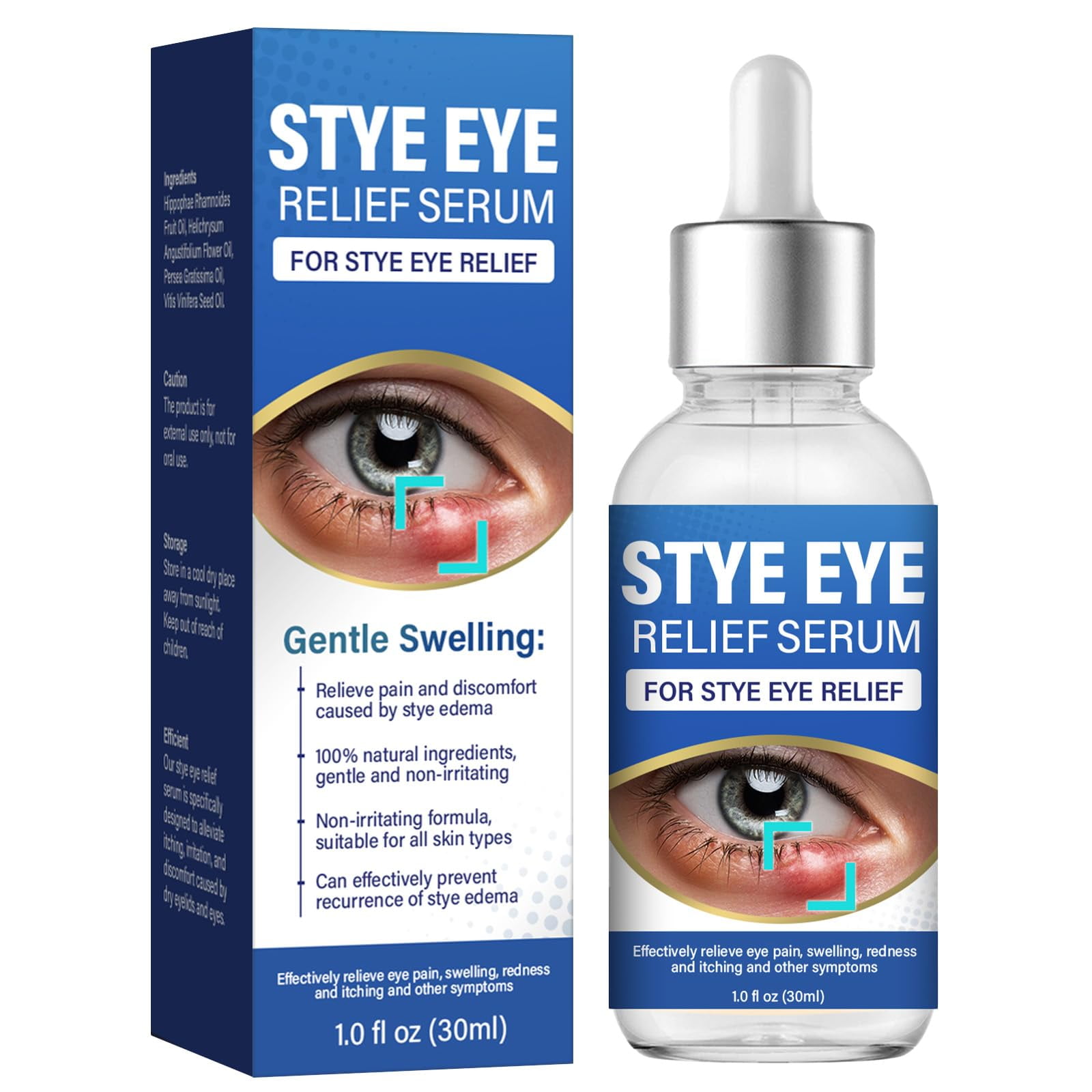 ITECFREELY Stye Eye Treatment, MZF22 Natural Stye Eye Relief Drops ...