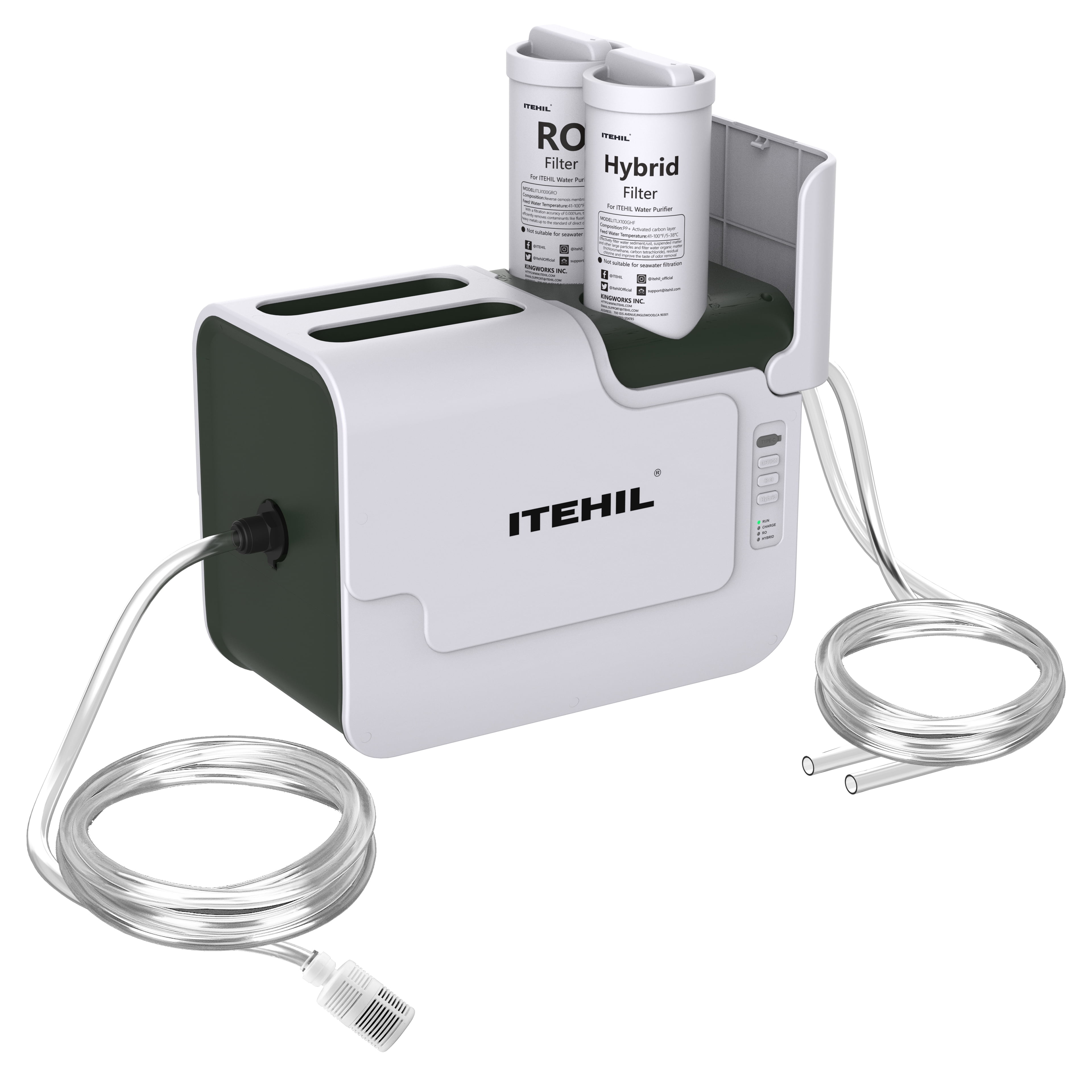 ITEHIL Portable Emergency Water Purifier for Camping & Hiking, Removes ...