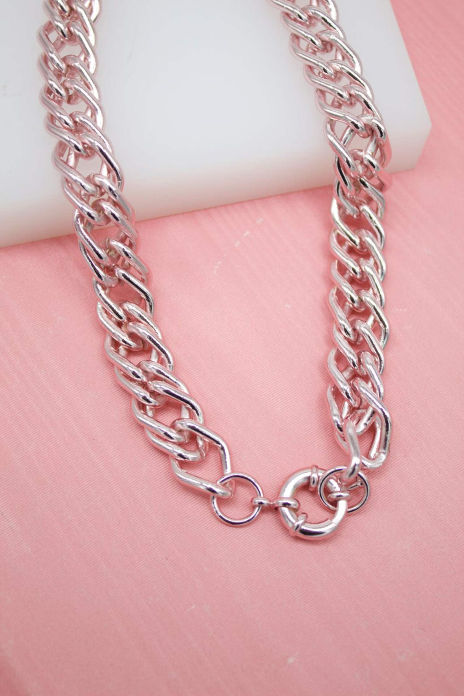 ITEM PRECISA REVISAR )**18K Gold Filled 13mm Pink Thick Chunky Link ...