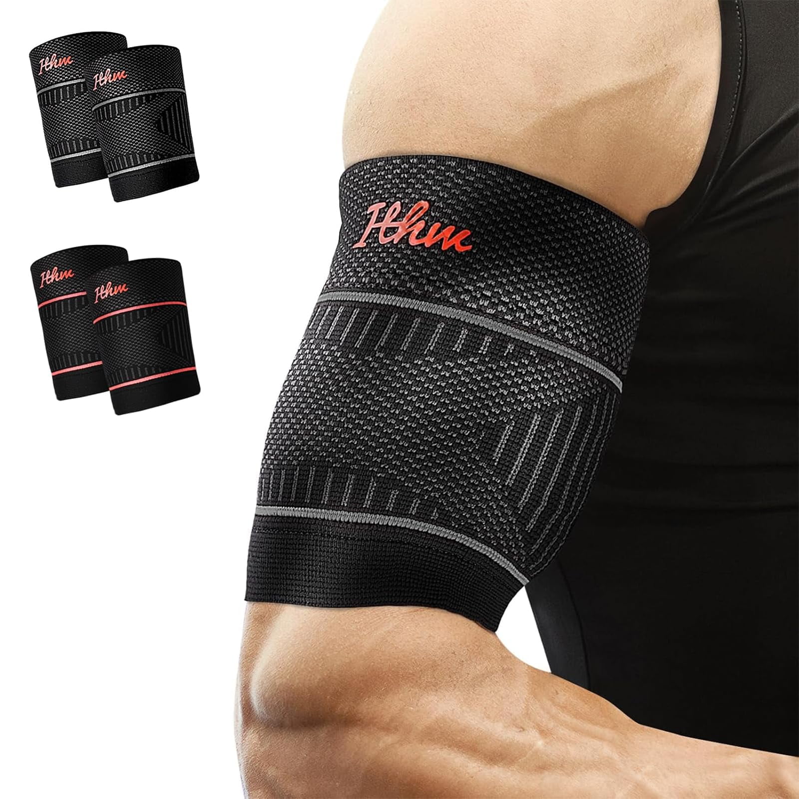 ITHW Bicep Tendonitis Brace for Pain Relief, Upper Arm Compression ...