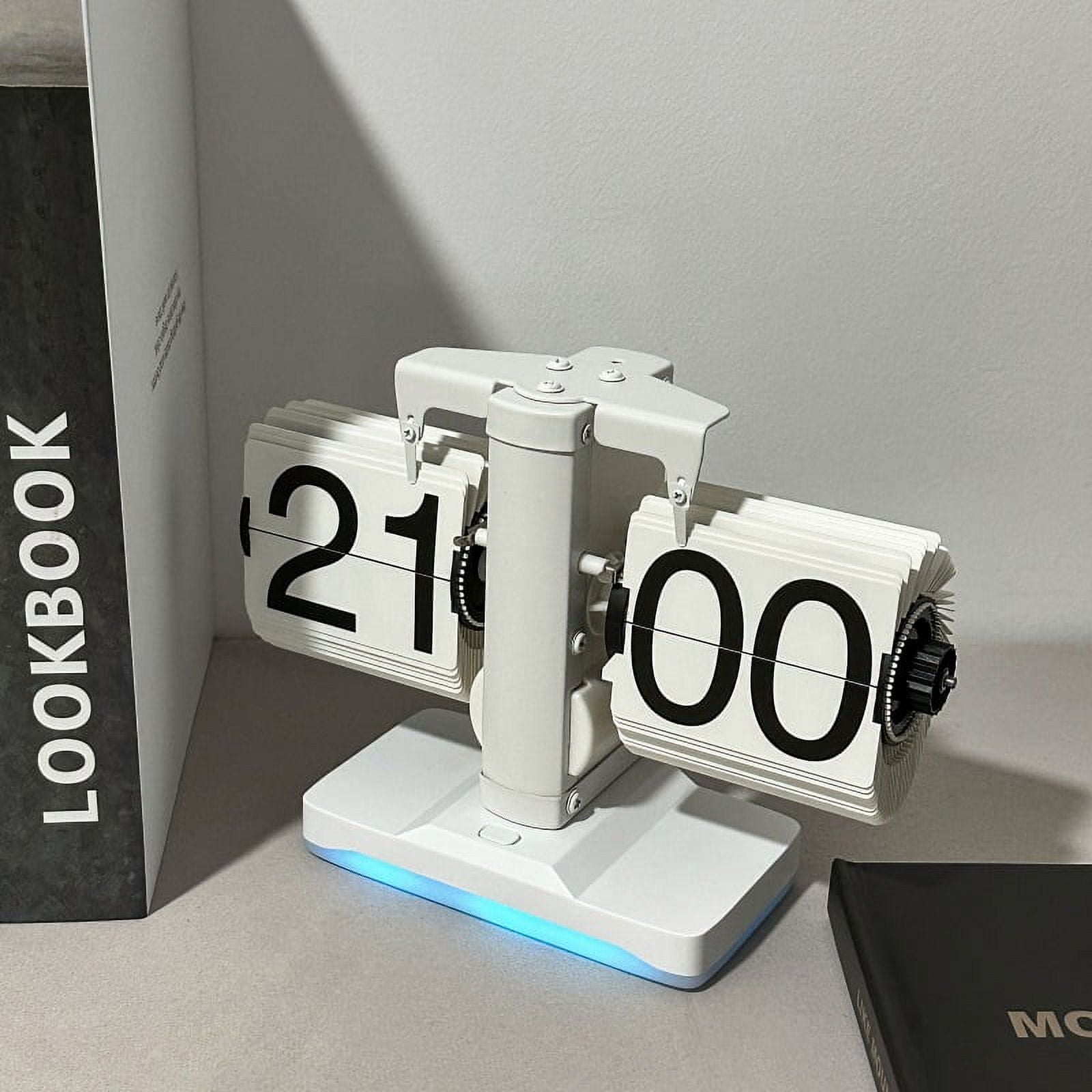 ITIGOITIE Retro Digital Flip Down Clock -Battery Powered Internal Gear ...
