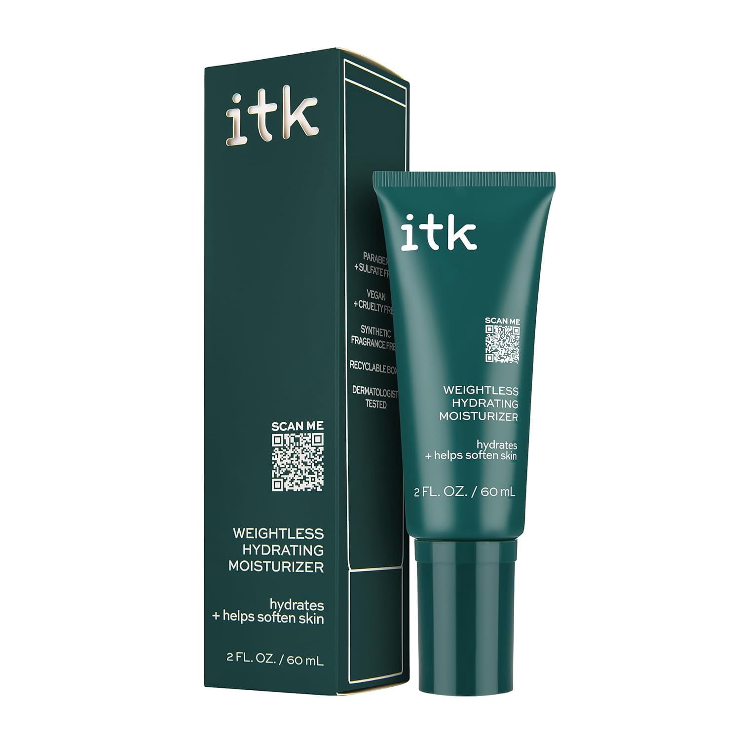 ITK Skincare Weightless Hydrating Face Moisturizer - Hydrates ...