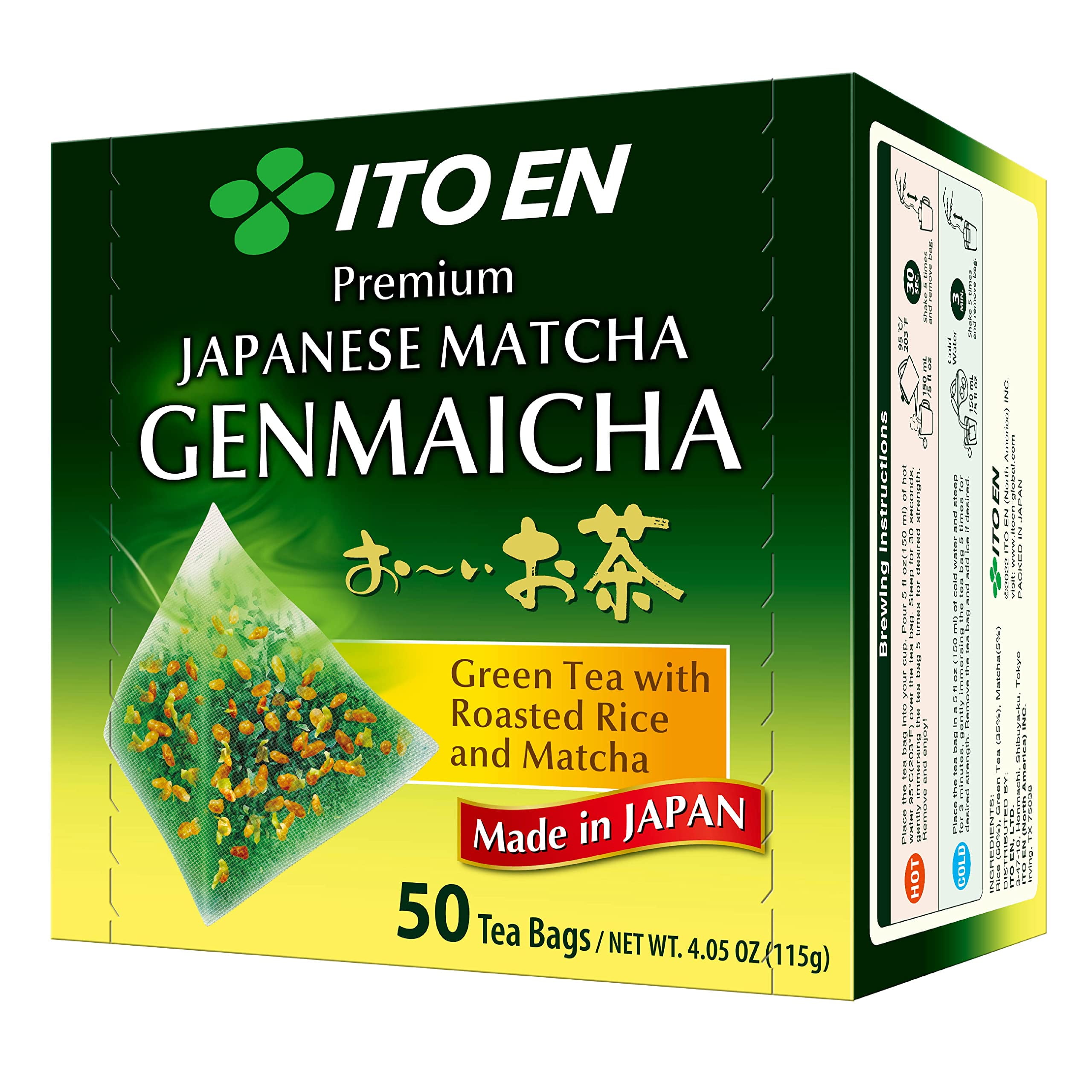 ITO EN Oi Ocha Premium Japanese Matcha Genmaicha Green Tea - Tea Bags ...