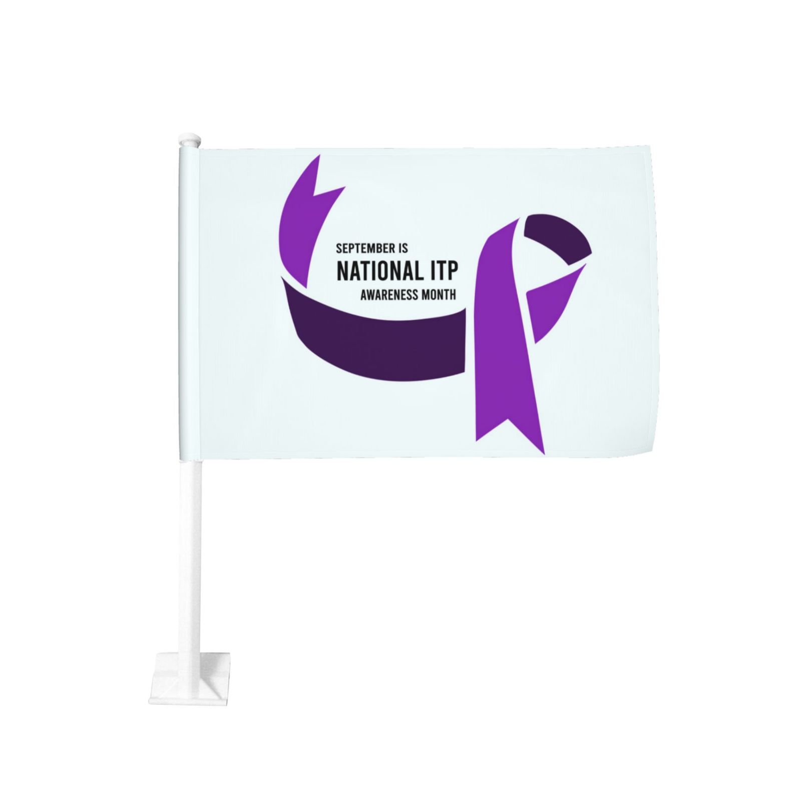 ITP Awareness Month Car Flags Window Clip Without Flagpole Double Sided ...
