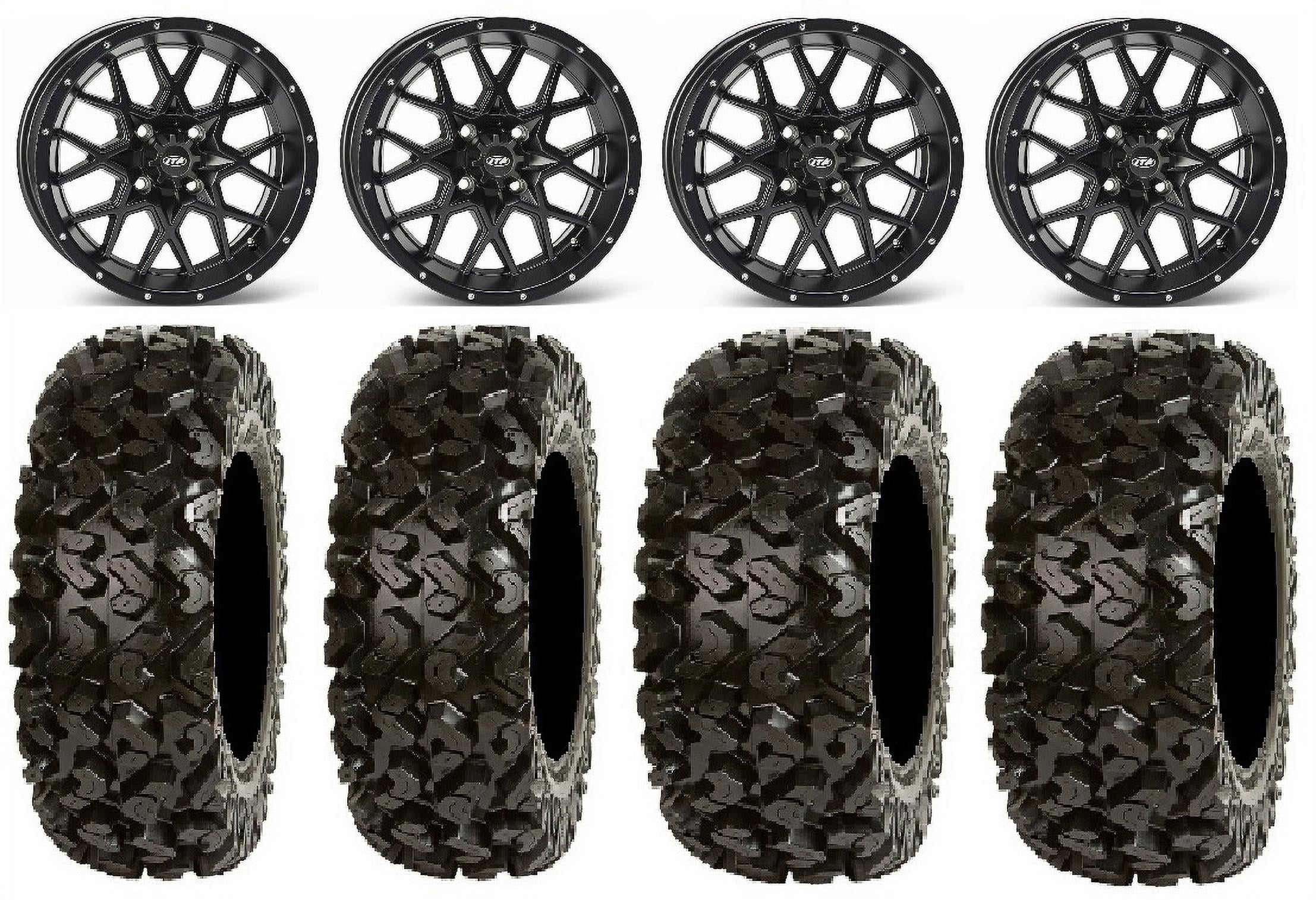 ITP Hurricane 14" Wheels Black 27" Rip Saw Tires Polaris RZR XP 1000 ...