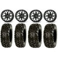 ITP Hurricane 14" Wheels Black 27" Rip Saw Tires Polaris RZR XP 1000 ...