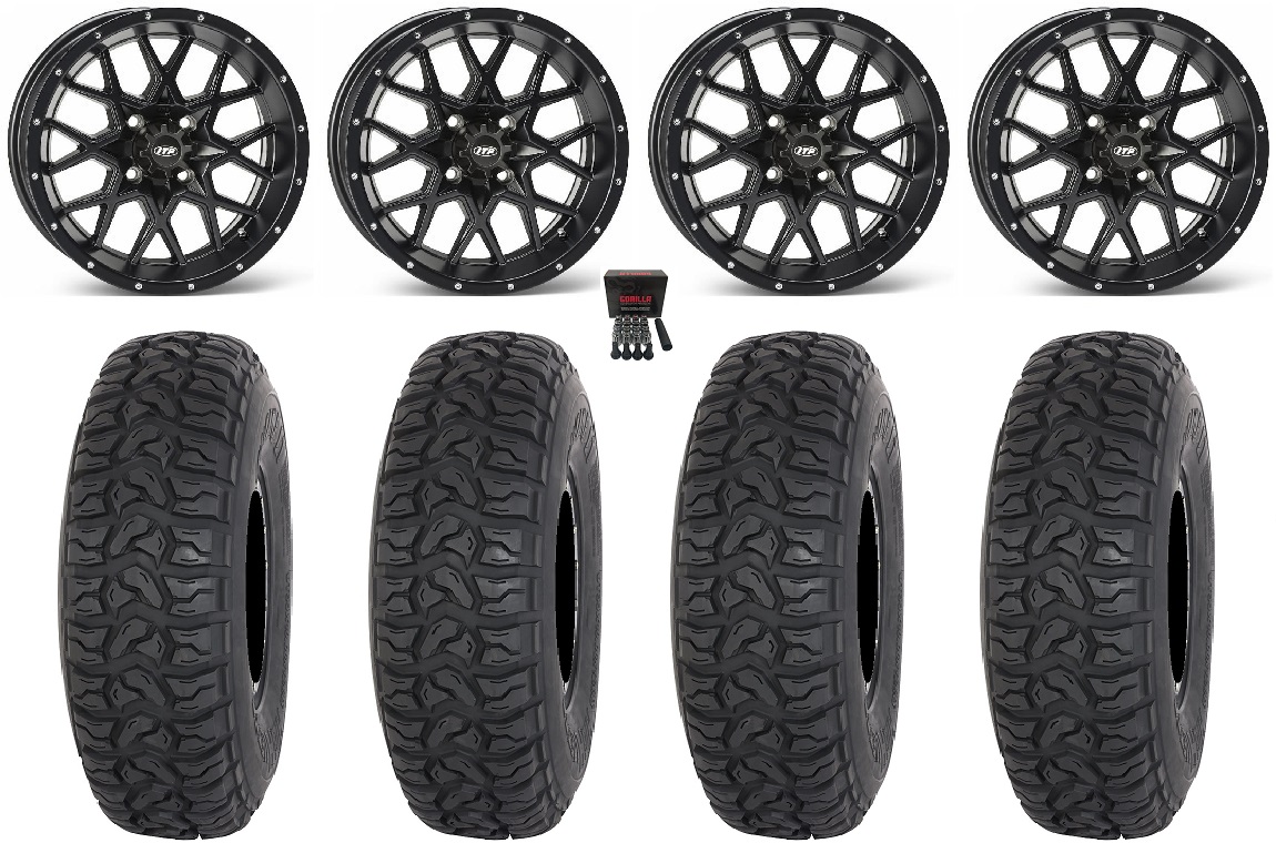 ITP Hurricane 14" Wheels Black 28" Chicane LT Tires Polaris RZR XP 1000 / PRO XP / Ranger XP 900 ...