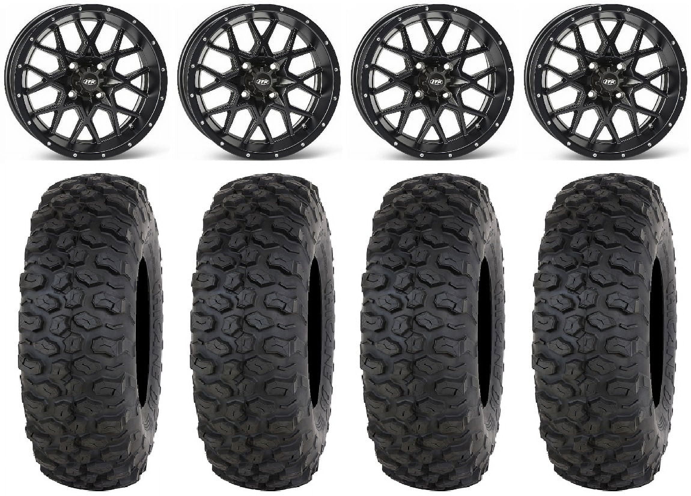 ITP Hurricane 14" Wheels Black 30" Chicane DS Tires Yamaha Viking ...