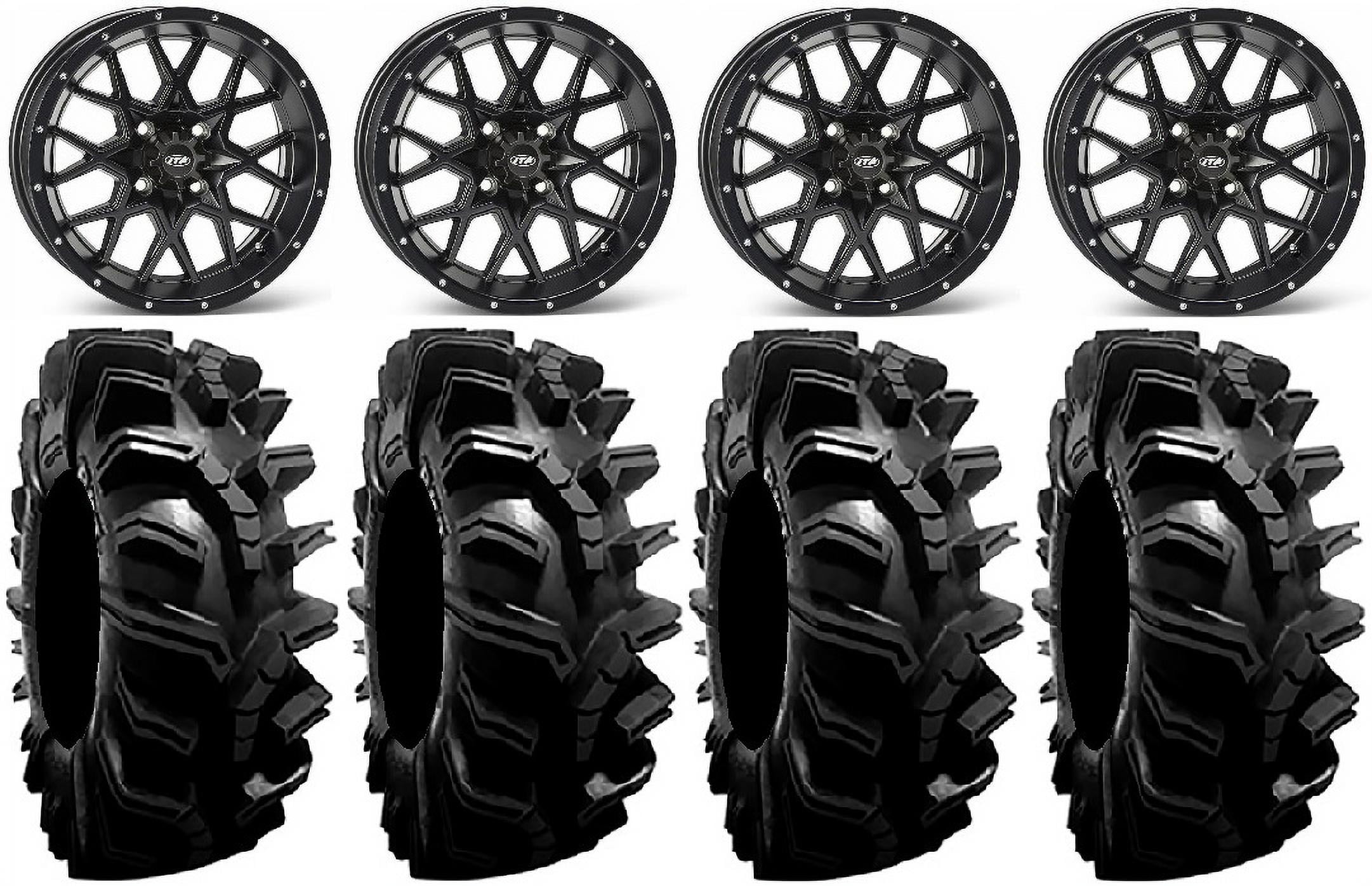 ITP Hurricane 14" Wheels Black 32" BogMax Tires Yamaha Viking Wolverine ...