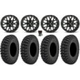 ITP Hurricane 14" Wheels Black 32" Warrior AT Tires Yamaha Viking ...