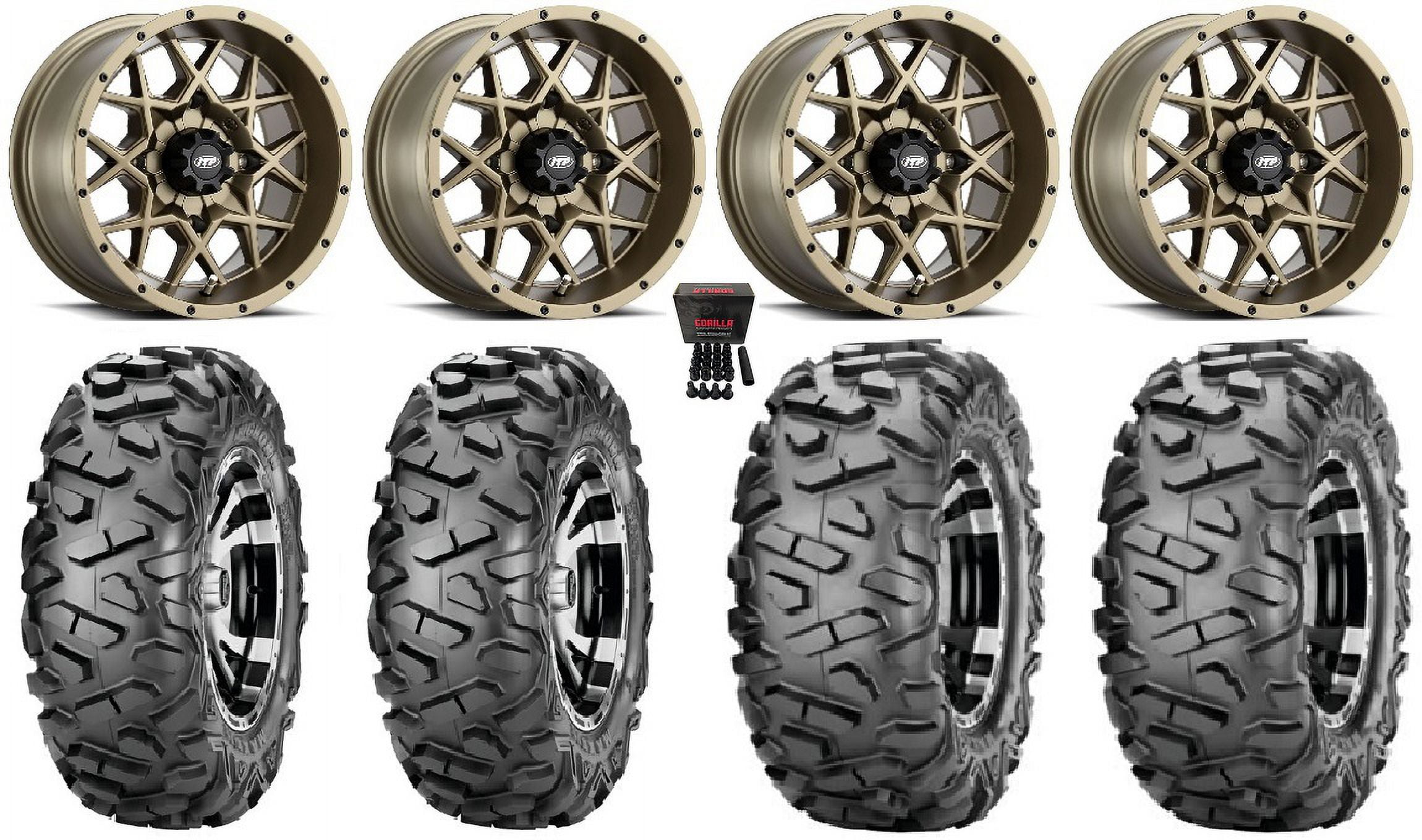 ITP Hurricane 14" Wheels Bronze 26" BigHorn Tires Honda Pioneer ...