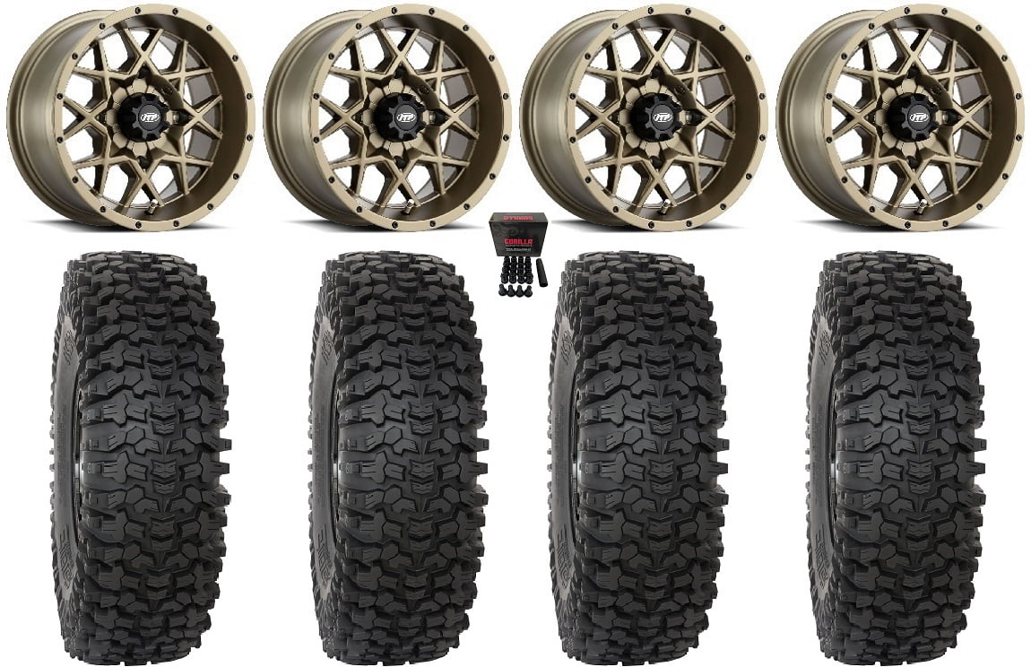 ITP Hurricane 14" Wheels Bronze 27" RC500 Tires Can-Am Maverick X3 ...