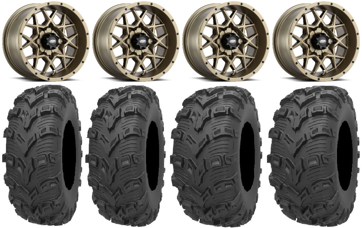 ITP Hurricane 14" Wheels Bronze 28" Bear Claw EVO Tires Yamaha Viking ...