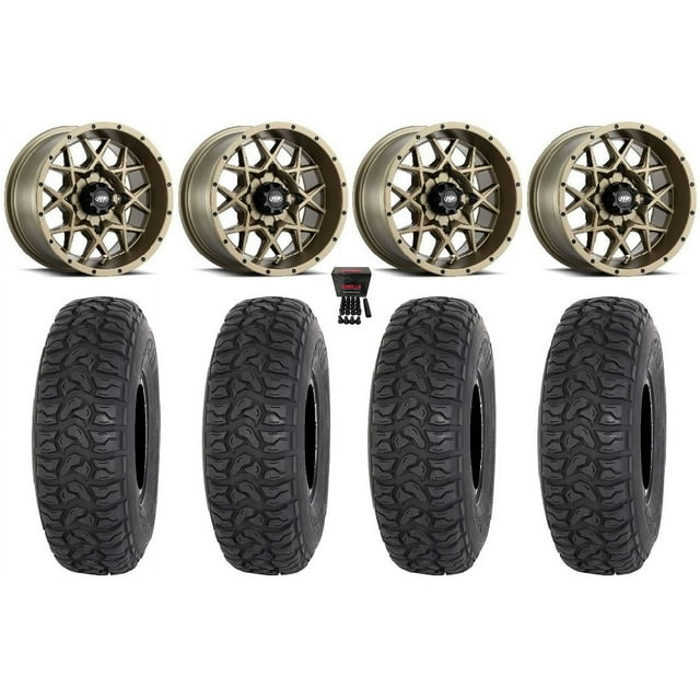 ITP Hurricane 14" Wheels Bronze 28" Chicane LT Tires Sportsman RZR ...