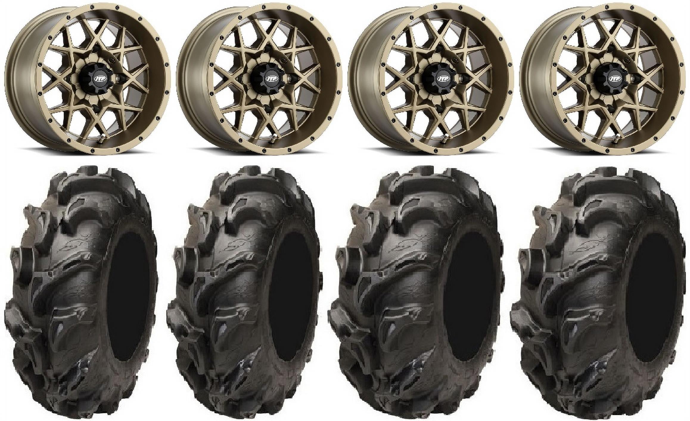 ITP Hurricane 14" Wheels Bronze 28" Mega Mayhem Tires Yamaha Viking ...