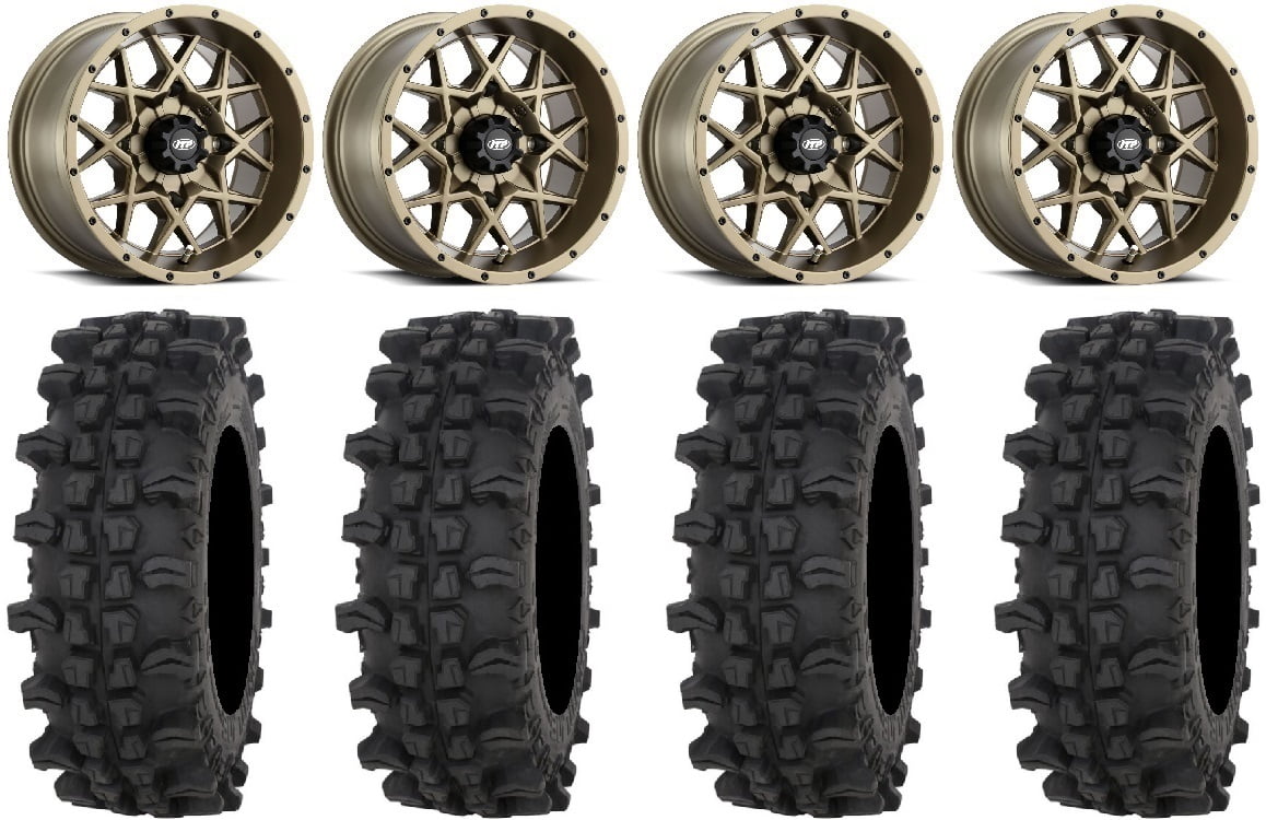 ITP Hurricane 14" Wheels Bronze 30" ACP Tires Yamaha Viking Wolverine ...