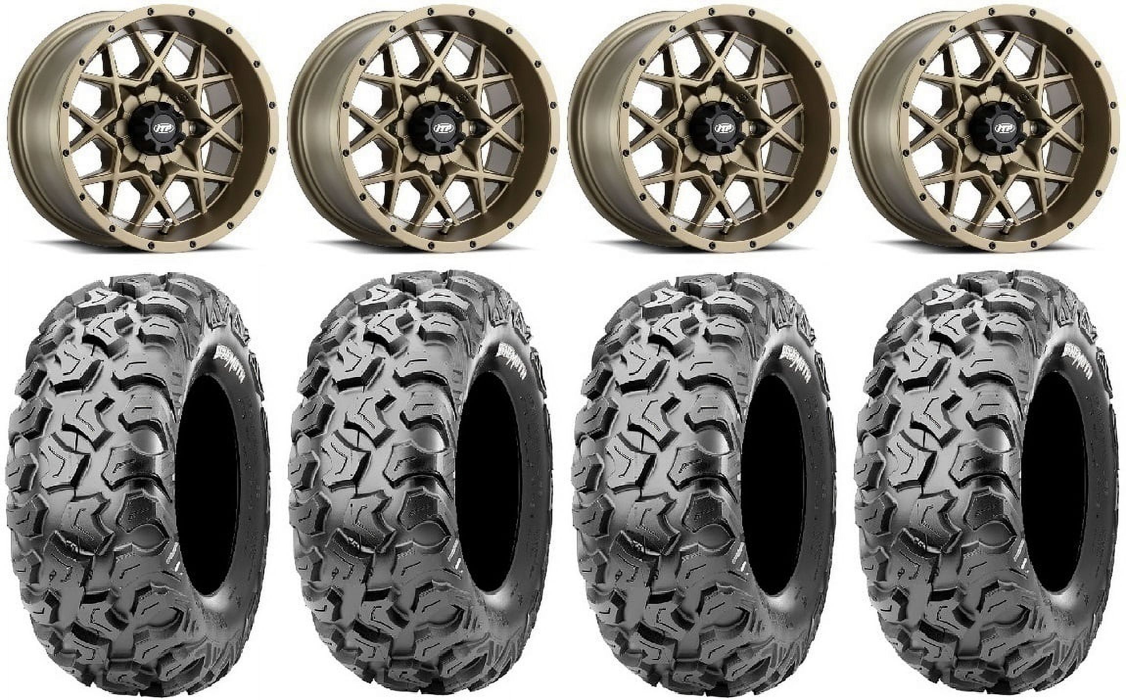 ITP Hurricane 14" Wheels Bronze 30" Behemoth Tires Sportsman RZR Ranger - Walmart.com