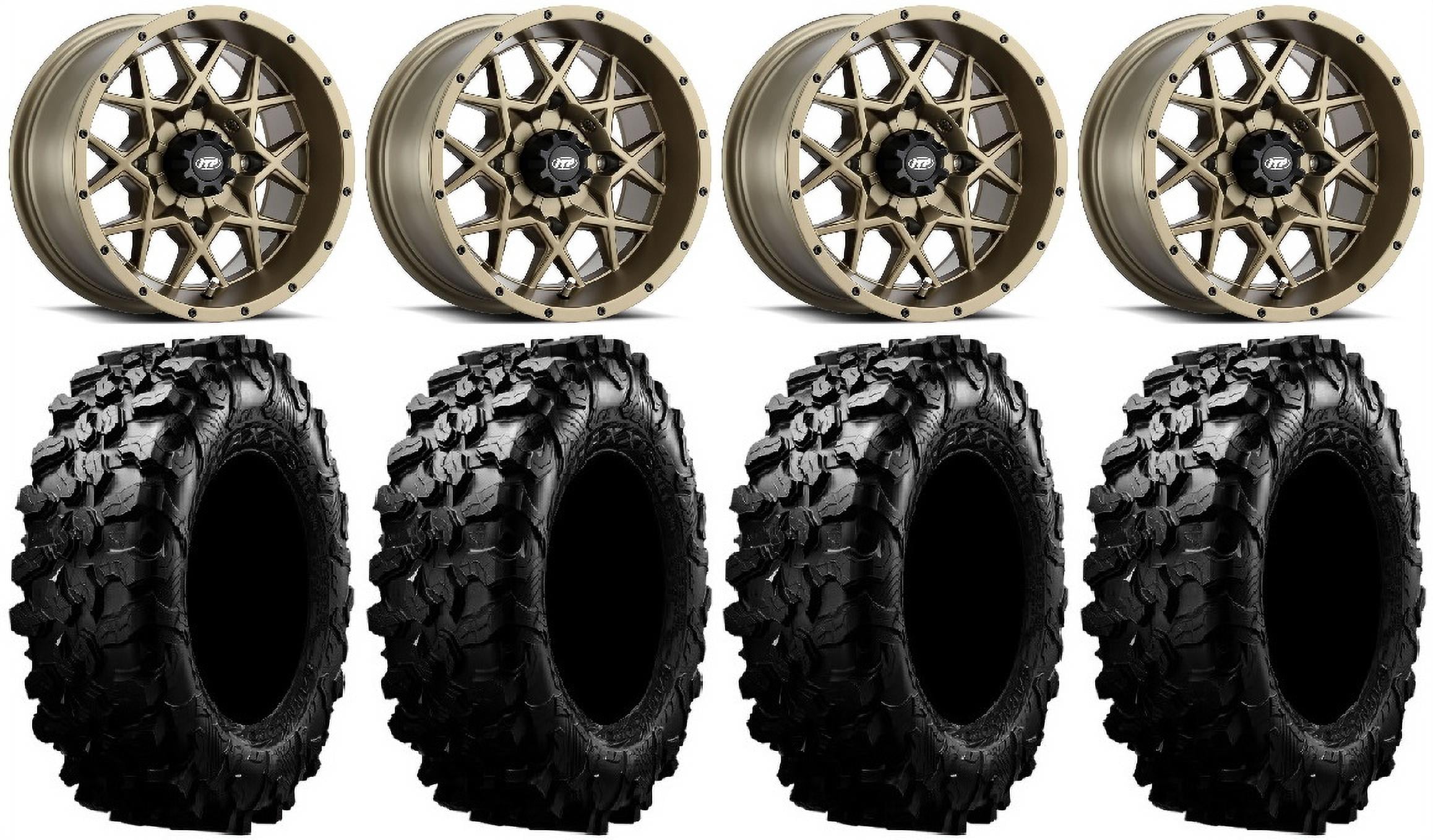 ITP Hurricane 14" Wheels Bronze 30" Carnivore Tires Yamaha Viking ...