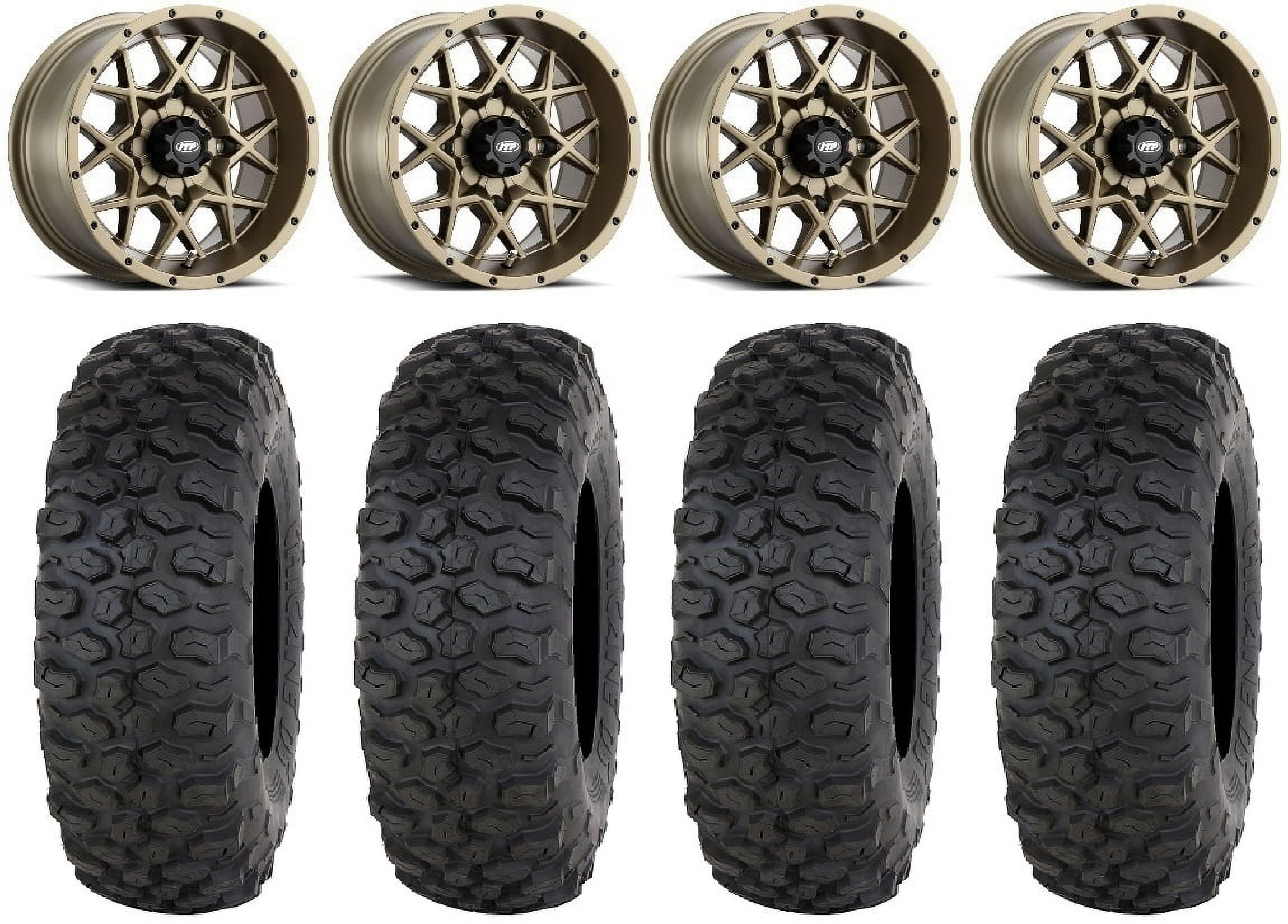 ITP Hurricane 14" Wheels Bronze 30" Chicane DS Tires Yamaha Viking ...