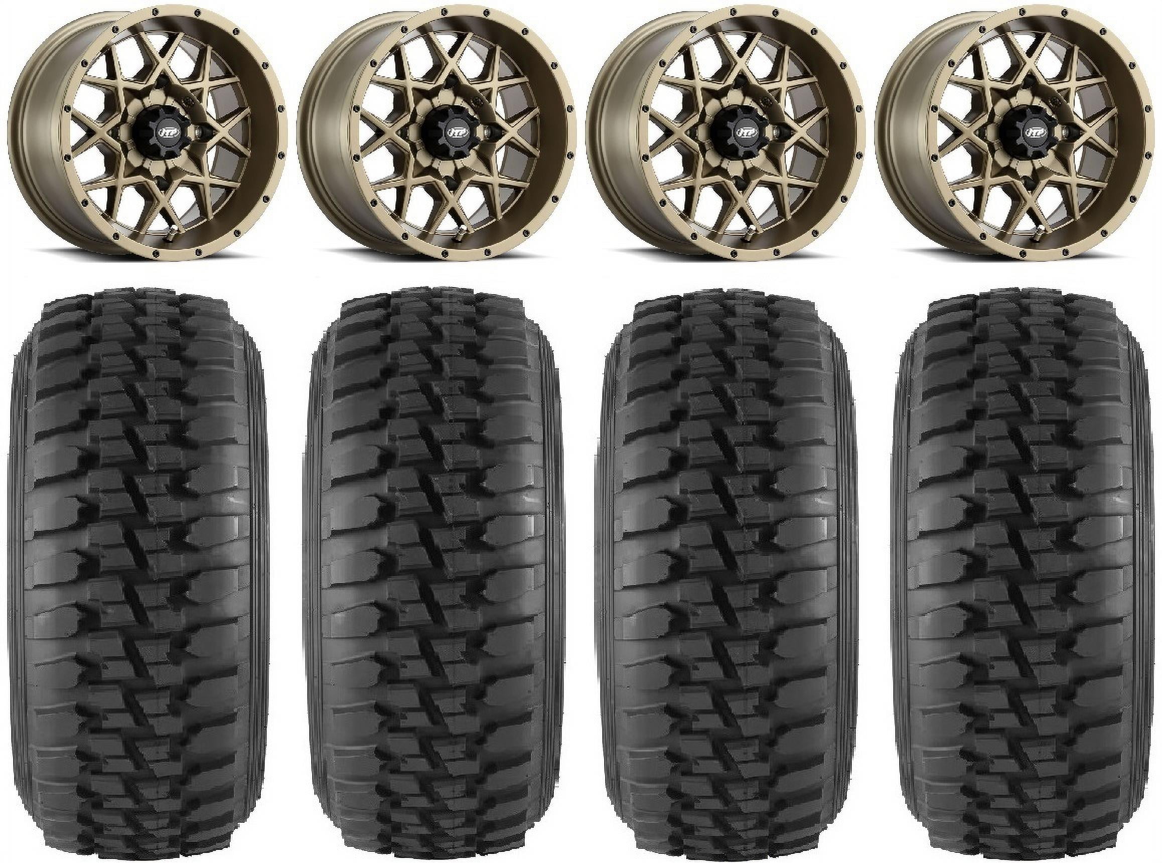 ITP Hurricane 14" Wheels Bronze 30" Desert Series Tires Yamaha Viking ...