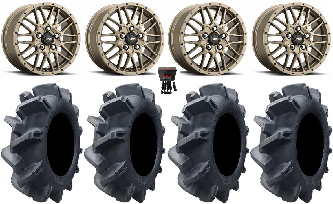ITP Hurricane 14" Wheels Bronze 30" Interforce II Tires Yamaha Viking ...