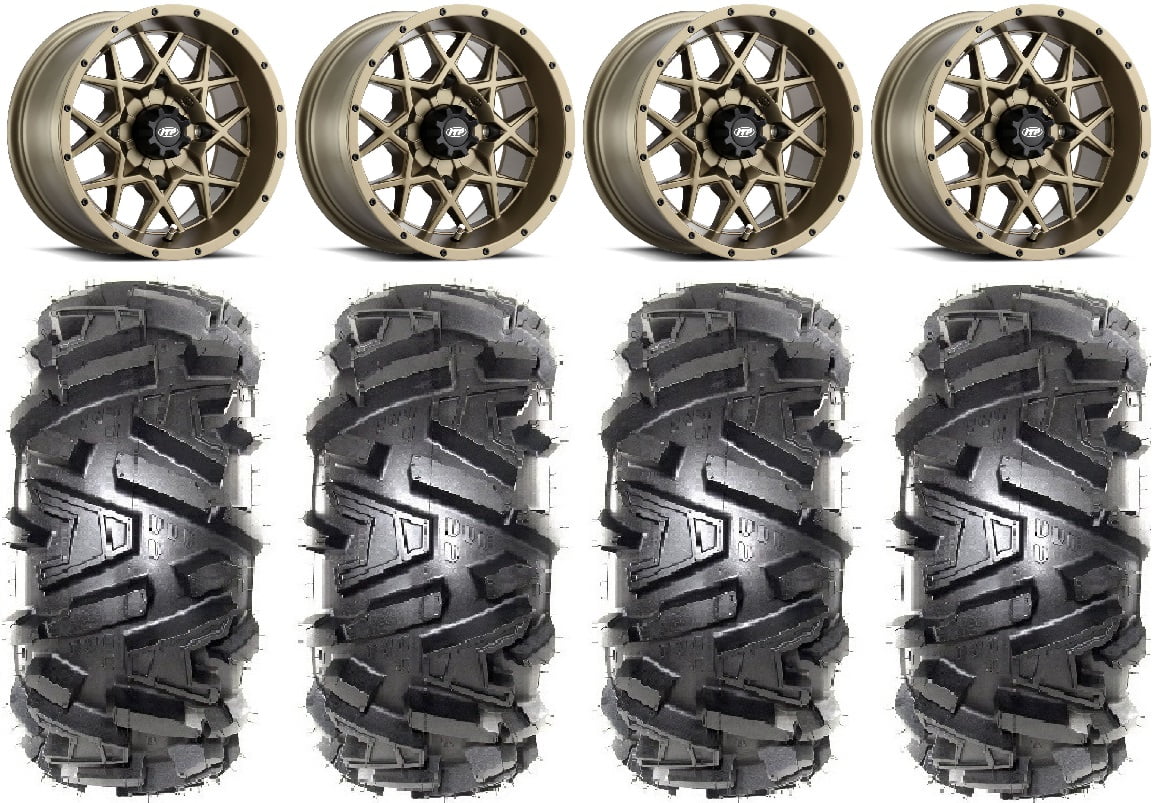 ITP Hurricane 14" Wheels Bronze 30" Moto MTC Tires Polaris RZR XP 1000 / PRO XP / Ranger XP 900/ ...