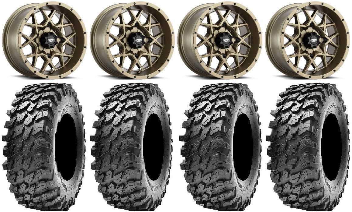 ITP Hurricane 14" Wheels Bronze 30" Rampage Tires Yamaha Viking ...