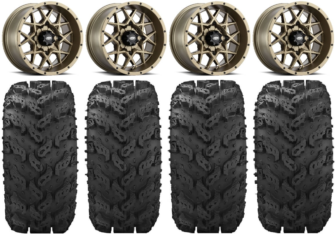ITP Hurricane 14" Wheels Bronze 30" Reptile Tires Polaris RZR XP 1000 ...