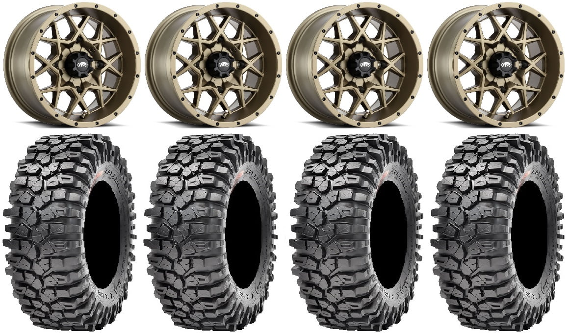ITP Hurricane 14" Wheels Bronze 30" Roxxzilla Tires Yamaha Viking ...