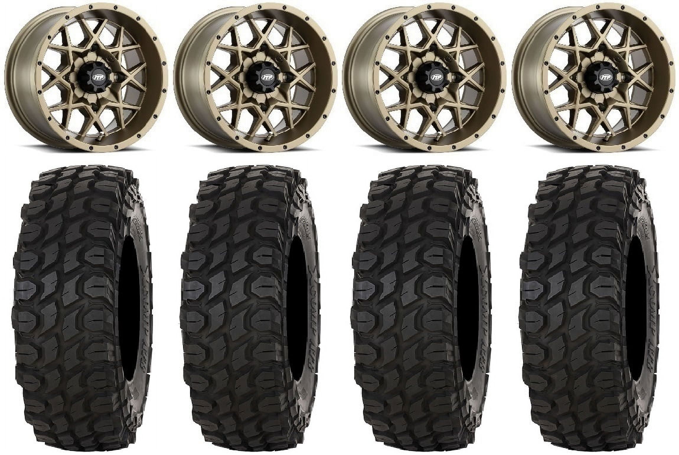 ITP Hurricane 14" Wheels Bronze 30" XComp ATR Tires Polaris RZR XP 1000 ...