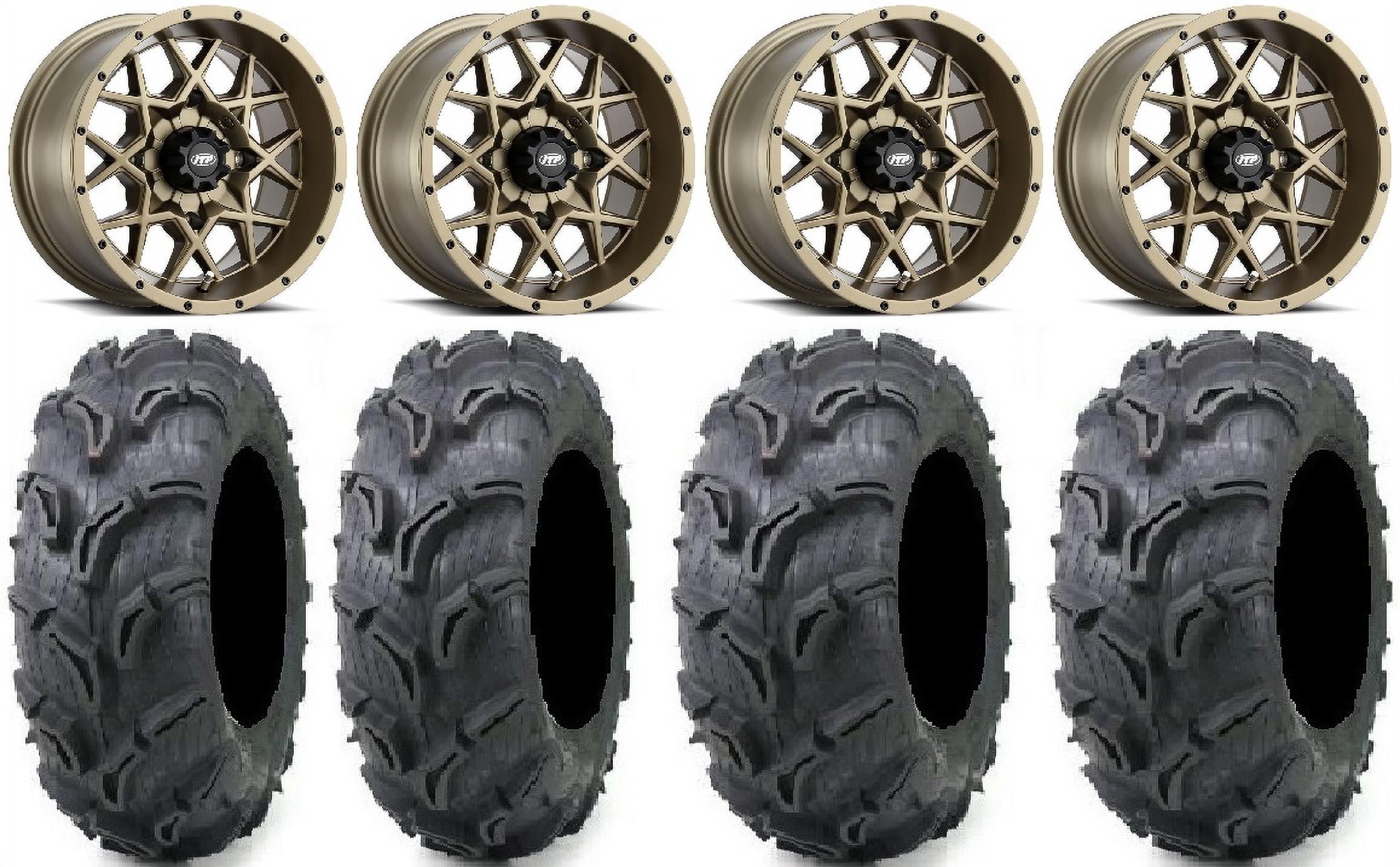 ITP Hurricane 14" Wheels Bronze 30" Zilla Tires Yamaha Viking Wolverine ...