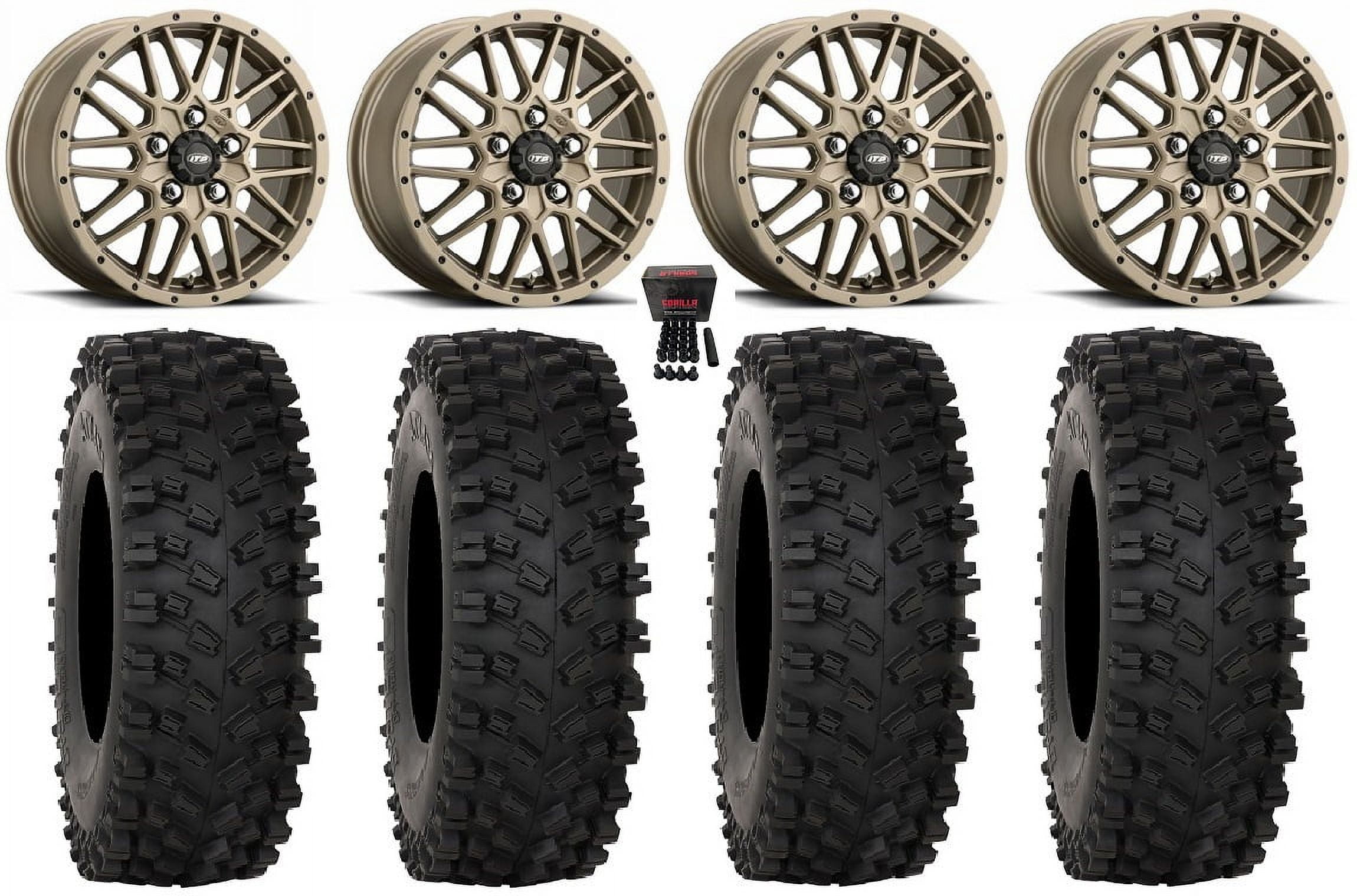 ITP Hurricane 14" Wheels Bronze 32" ATX470 Tires Polaris RZR XP 1000 ...