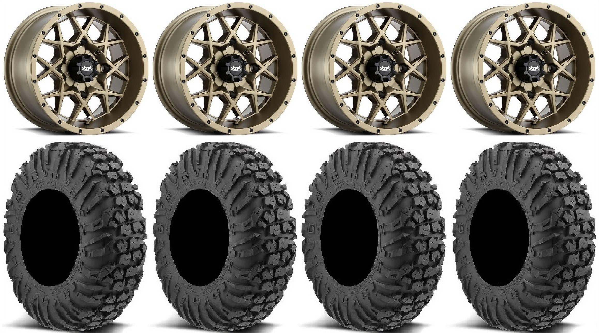 ITP Hurricane 14" Wheels Bronze 32" MotoVator Tires Yamaha Viking ...