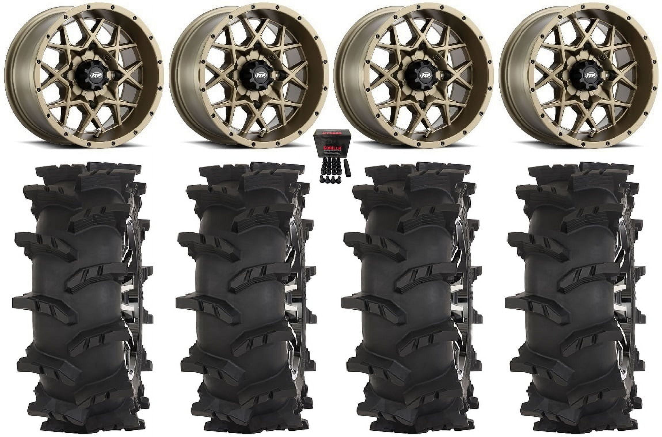 ITP Hurricane 14" Wheels Bronze 32" Outlaw Max Tires Sportsman RZR ...