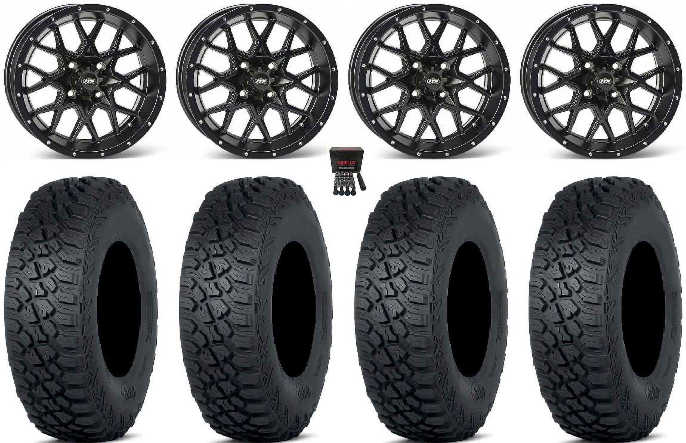 ITP Hurricane 15" Wheels Black 30" Tenacity XNR (8ply) Tires Can-Am ...