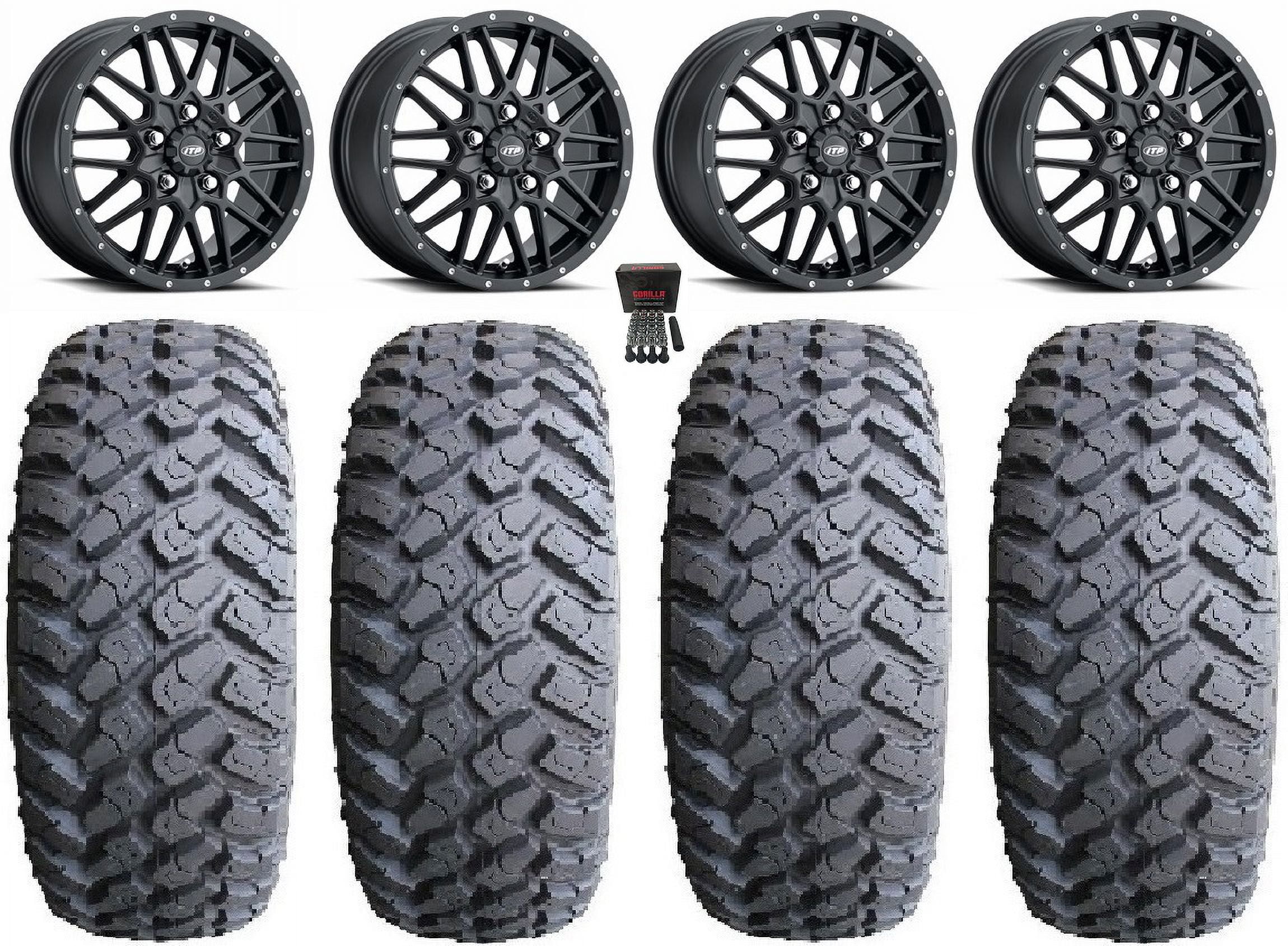 ITP Hurricane 15" Wheels Black 32" MotoHammer Tires Polaris RZR Turbo R ...