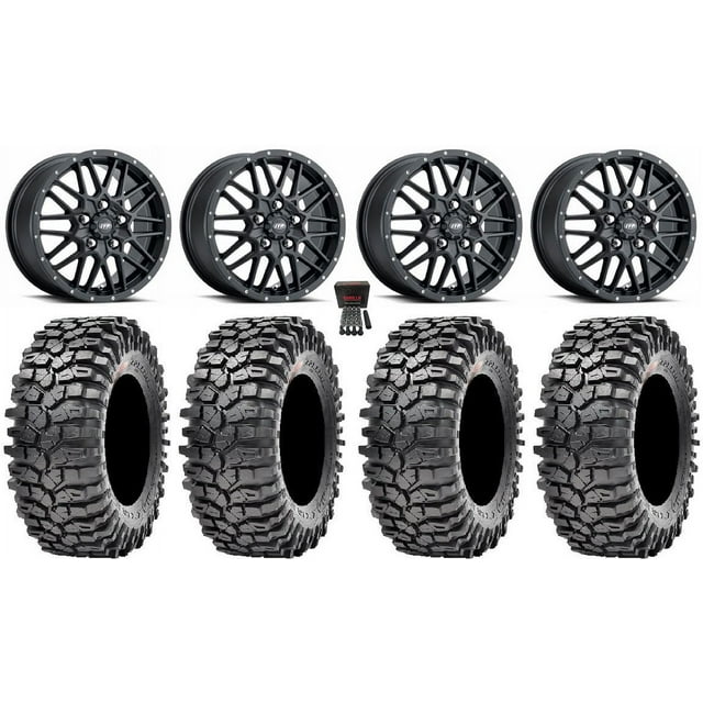 ITP Hurricane 15" Wheels Black 32" Roxxzilla Tires Polaris RZR Turbo R ...