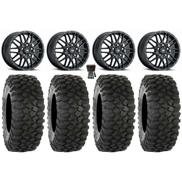 ITP Hurricane 15" Wheels Black 32" XC450 Tires Polaris RZR Turbo R ...