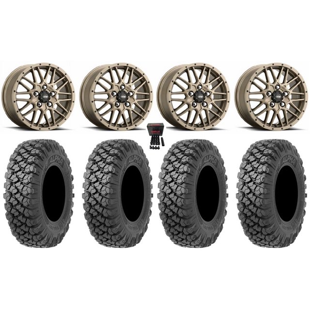 ITP Hurricane 15" Wheels Br 35" Alpha Tires Polaris RZR Turbo R & Pro R ...