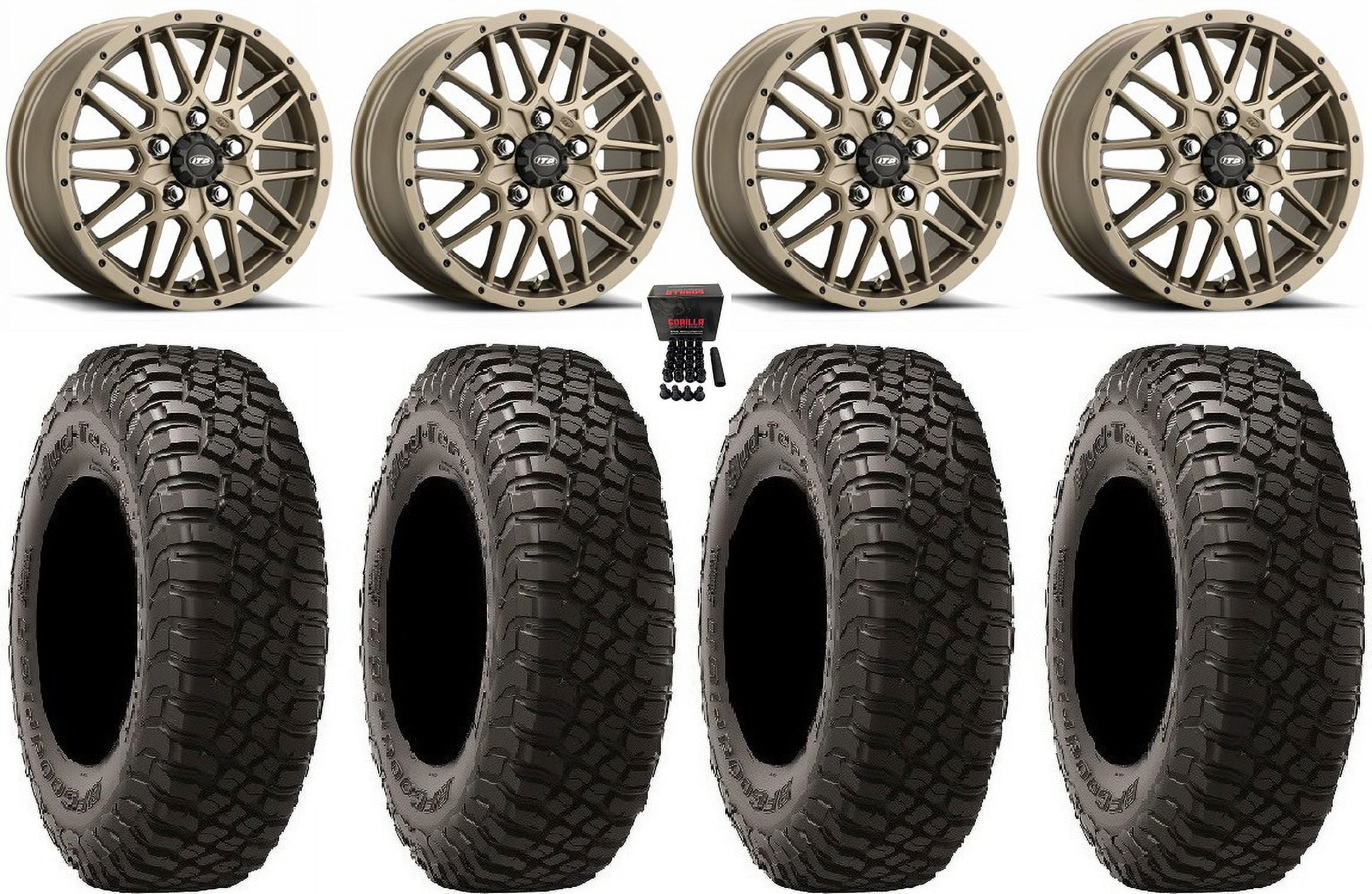 ITP Hurricane 15" Wheels Bronze 32" BFG KM3 Tires Polaris RZR Turbo R ...