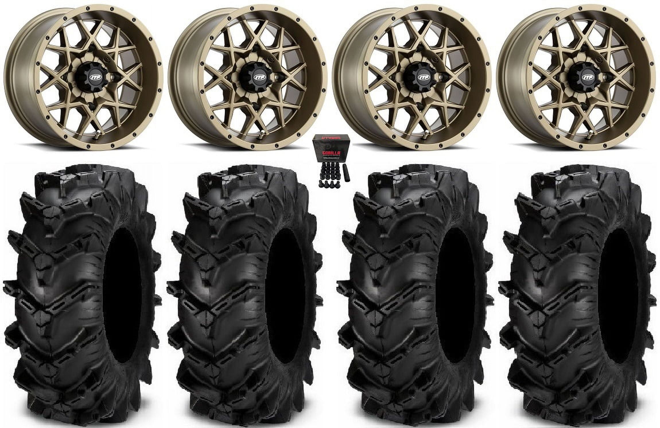 ITP Hurricane 15" Wheels Bronze 32" Cryptid Tires Polaris RZR XP 1000 ...