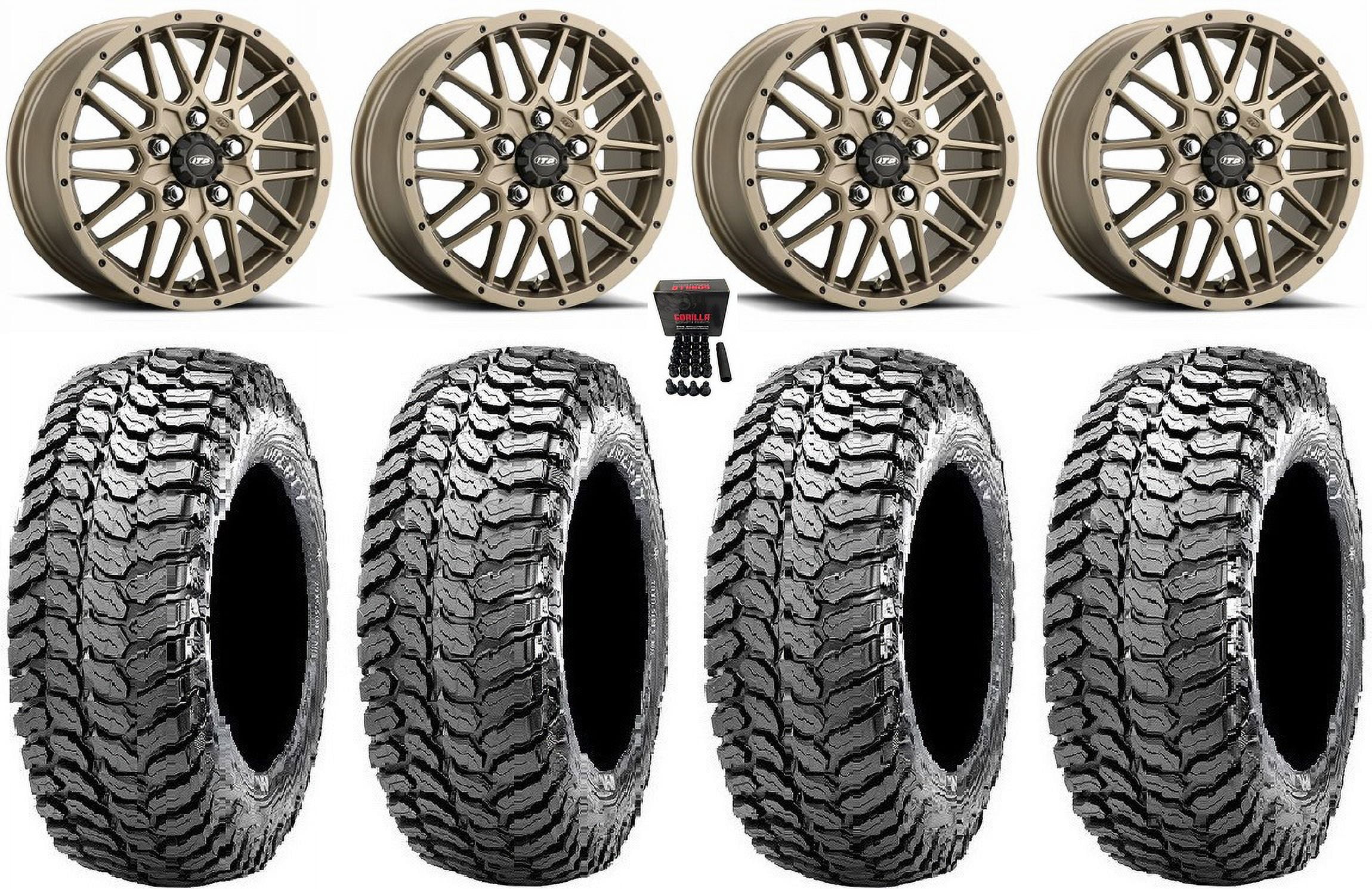 ITP Hurricane 15" Wheels Bronze 32" Liberty Tires Polaris RZR Turbo R ...