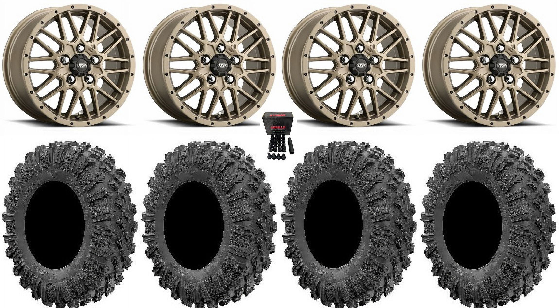 ITP Hurricane 15" Wheels Bronze 32" MotoRavage Tires Polaris RZR Turbo ...
