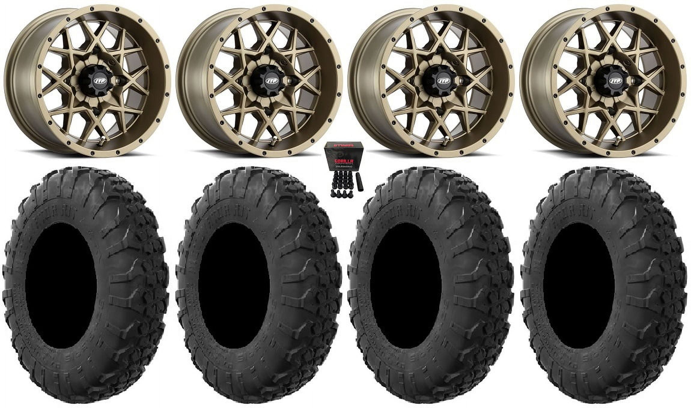 ITP Hurricane 15" Wheels Bronze 32" MotoVator R/T Tires Can-Am ...