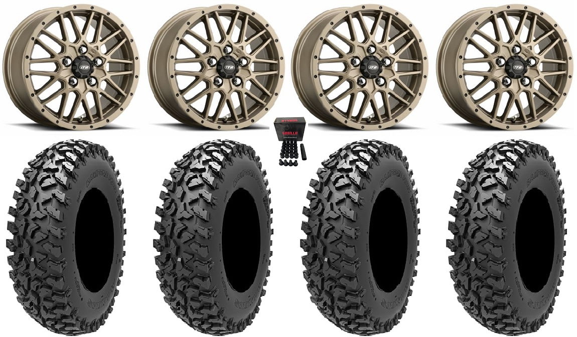 ITP Hurricane 15" Wheels Bronze 32" Rampage Fury Tires Polaris RZR ...