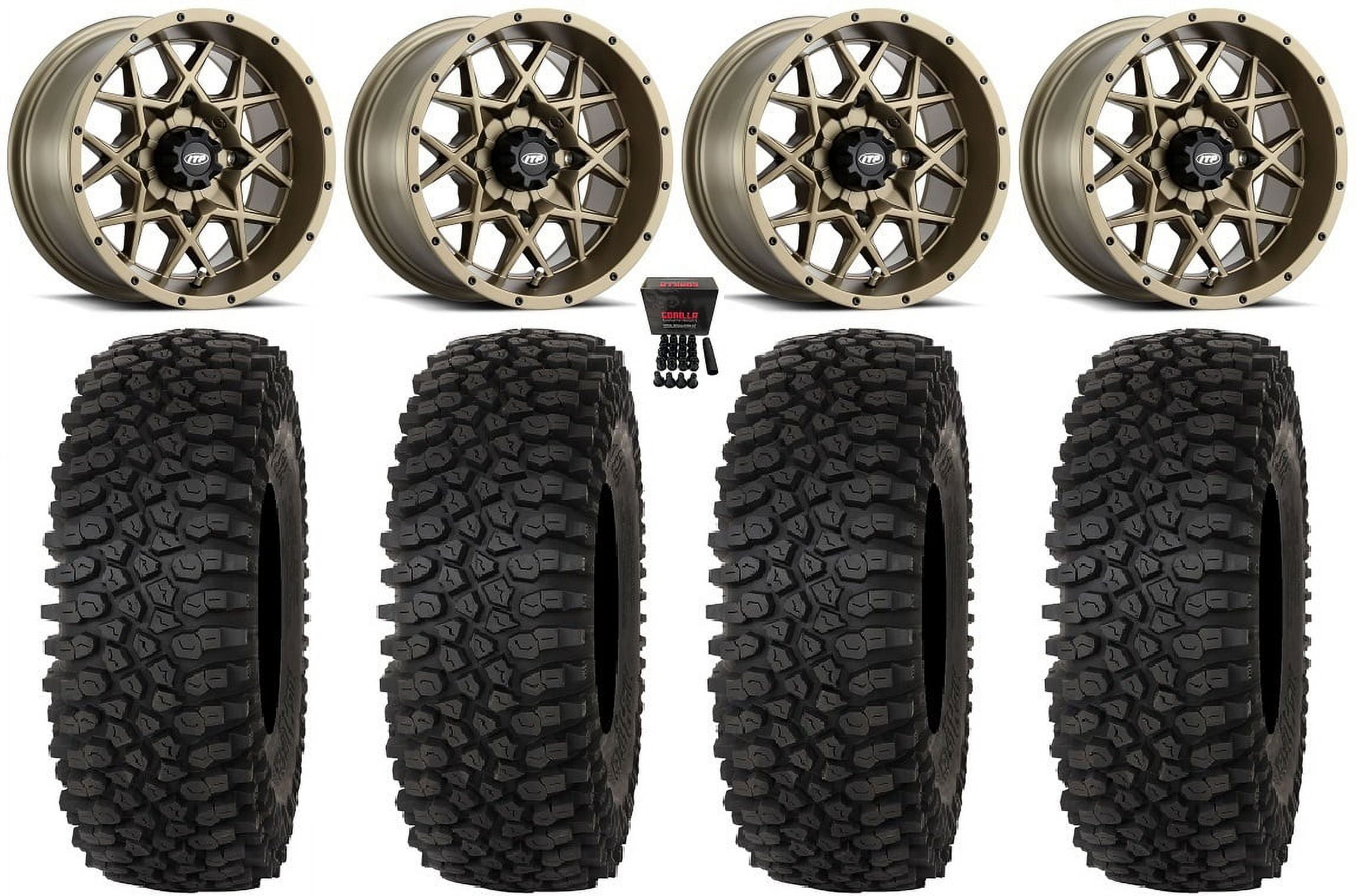 ITP Hurricane 15" Wheels Bronze 32" Roctane STX Tires Can-Am Maverick ...